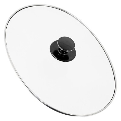 Glass Lid for COOKWORKS Slow Cooker Large Oval & Knob Handle 250mm x ...