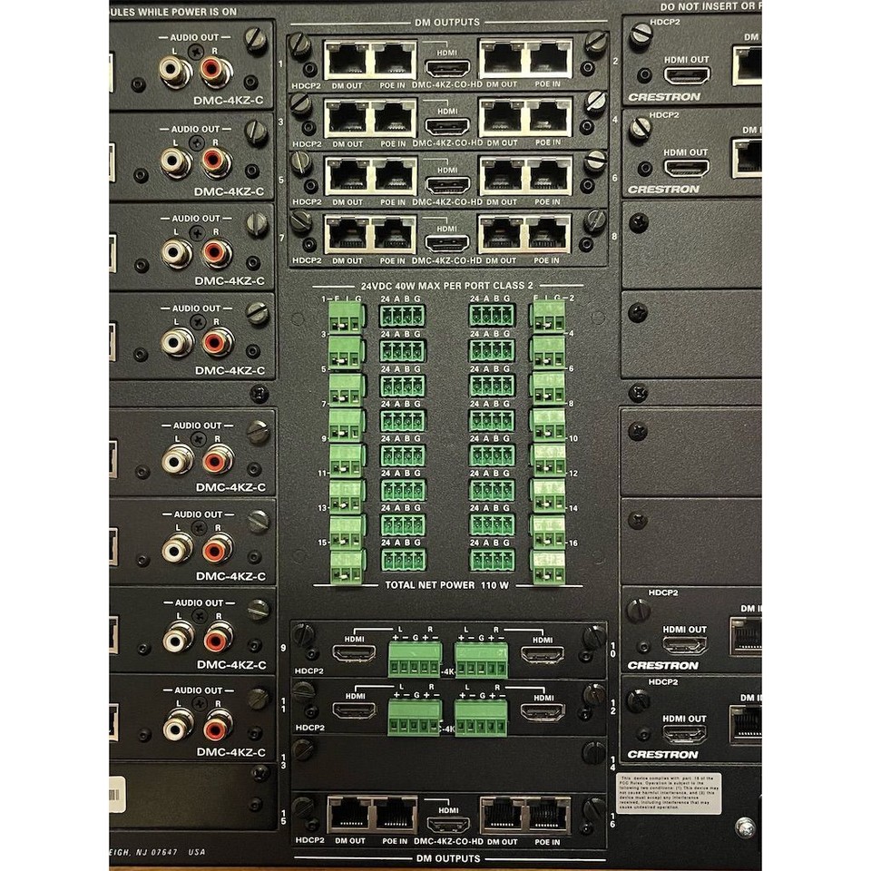 Crestron DM-MD16X16-RPS Digital Media Switcher w/Expansion Cards, New ...