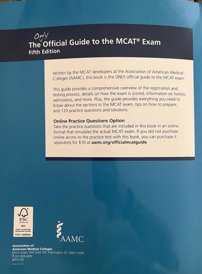 AAMC The Official Guide to the MCAT EXAM fifth Edition | eBay