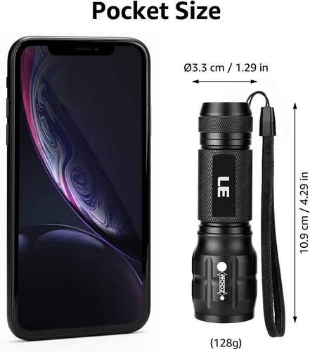 Lighting EVER LED Flashlights High Lumens, Small Flashlight, White ...