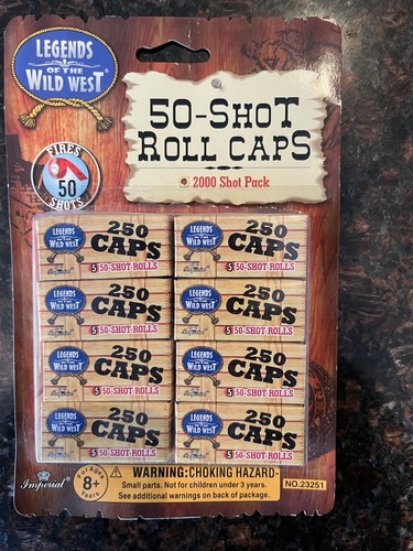 Legends of the West 50-shot roll caps for toy cap gun on card in box 8 ...