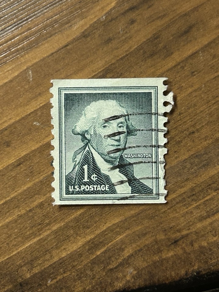 RARE VINTAGE GEORGE WASHINGTON 1 CENT STAMP GREEN STAMP US POSTAGE | eBay