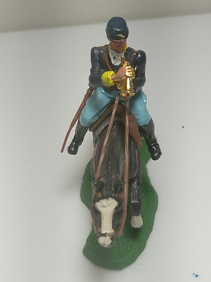 Britains ACW eyes right Swoppet Union Cavalty Bugler 54mm excellent ...