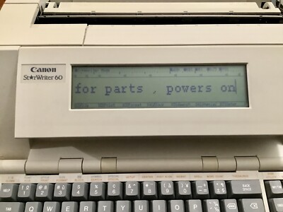 Vintage Canon StarWriter 60 Typewriter Model: VS160 , For Parts ...
