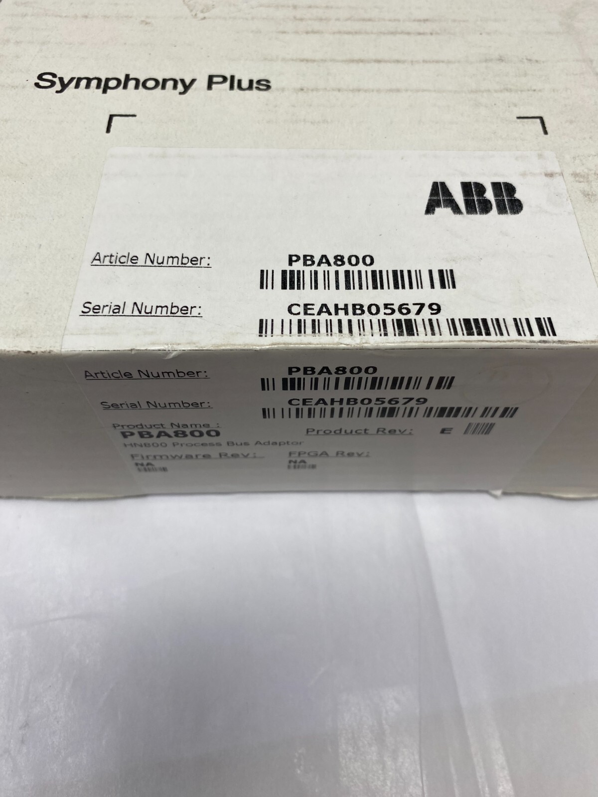 ABB PBA800 Symphony Plus HN800 Process Bus Adaptor for sale online | eBay