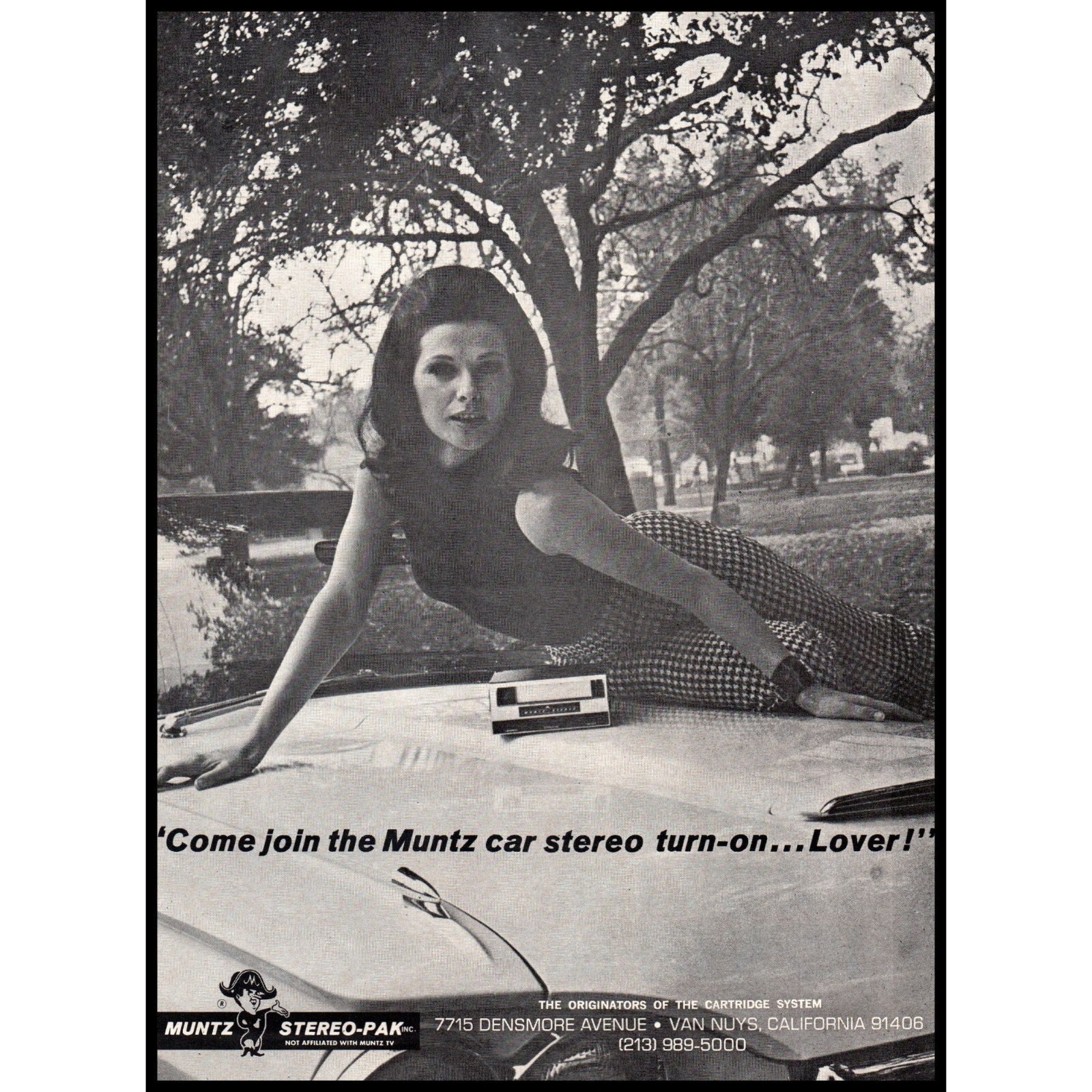 1969 Muntz Stereo-Pak Car Stereo Vintage Print Ad Brunette Innuendo ...
