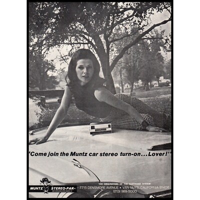 1969 Muntz Stereo-Pak Car Stereo Vintage Print Ad Brunette Innuendo ...