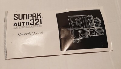 OEM Sunpak Auto 321 Electronic Flash Unit Owner's Manual Instructions ...