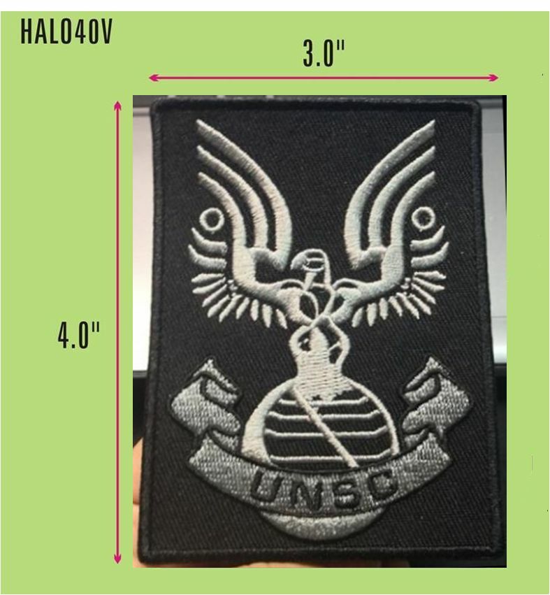HALO TACTICAL GRAY/BLACK UNSC UNIFORM VEL-KRO PATCH - HALO40V | eBay