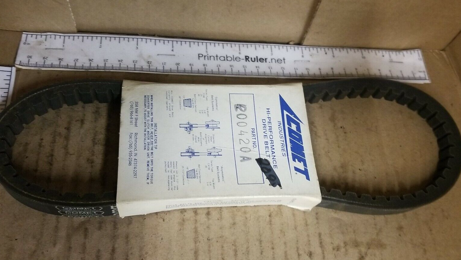 Comet Tc88 Belt 883-75 Cog Symmetrical 200420A for sale online | eBay