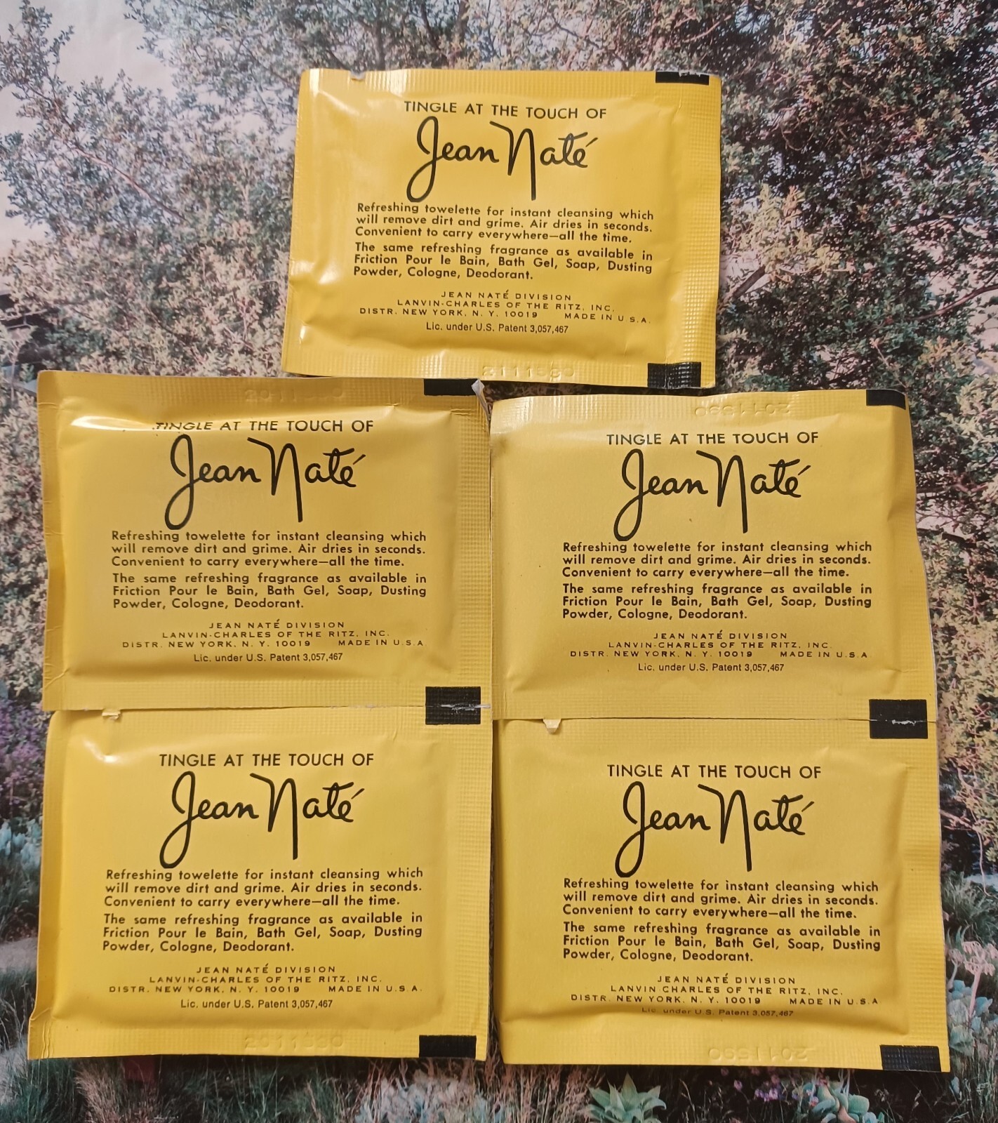 Lot of 5: 1980s Jean Nate Refreshing Towelette by Charles of the Ritz ...