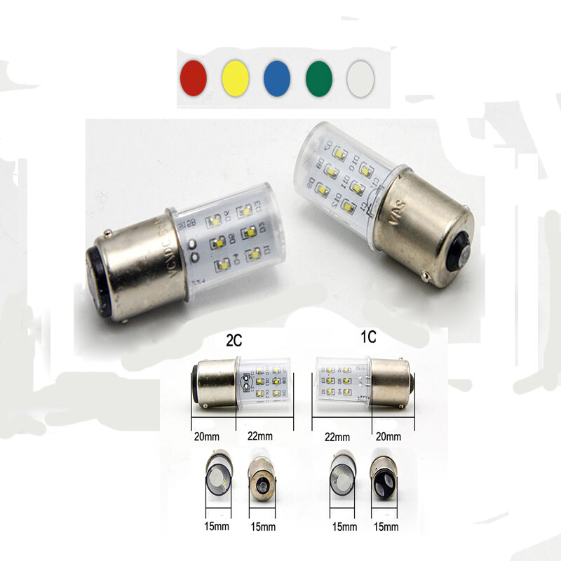 B15 LED Bayonet 12V 24V 36V 110V 220V 5W Warning Lights Bulb Lamp ...
