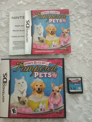 Paws & Claws, Pampered Pets Nintendo DS COMPLETE: GAME, CASE & MANUAL ...