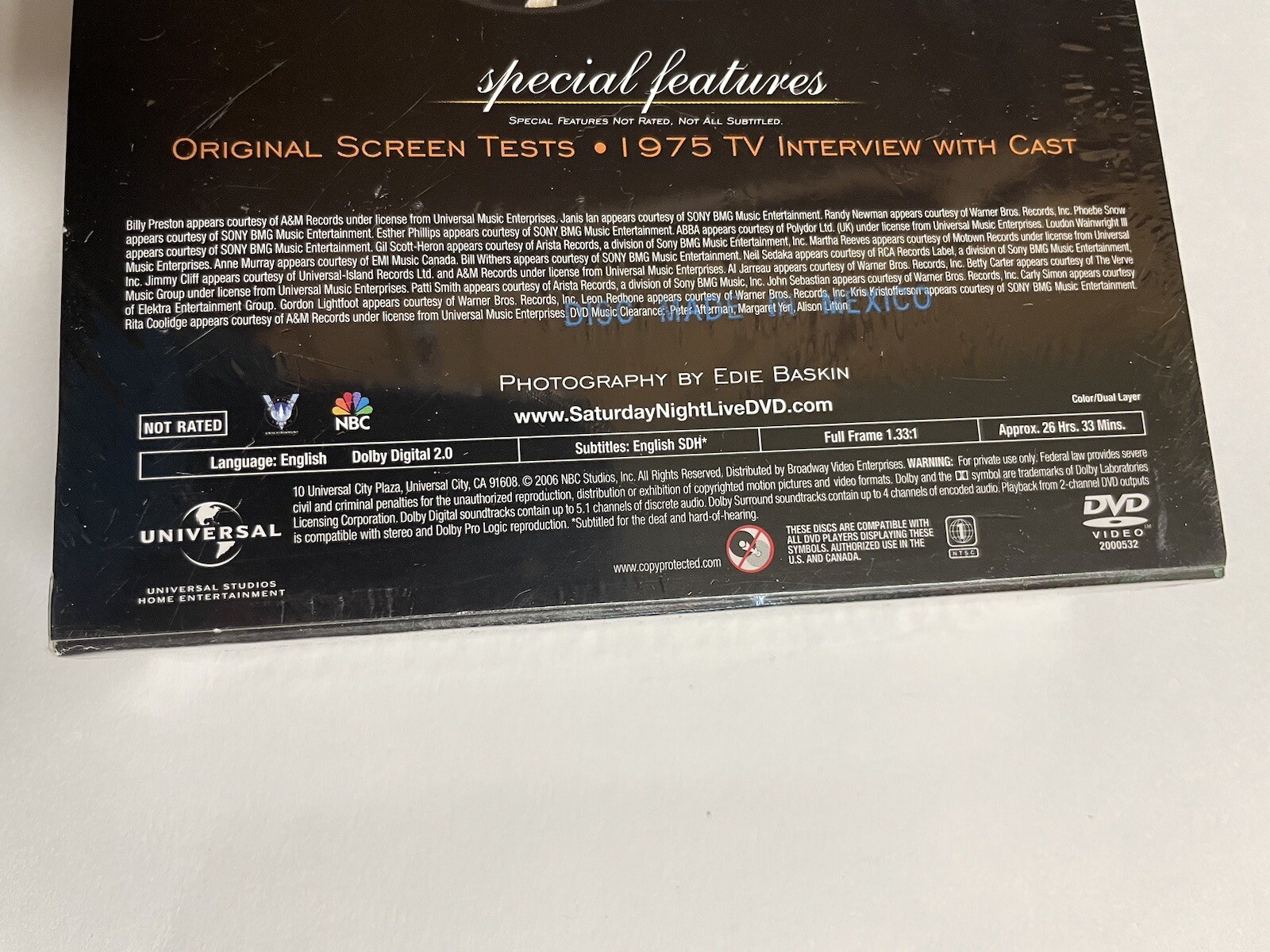 Saturday Night Live SNL Complete First Season DVD Set Still Sealed 1975 ...