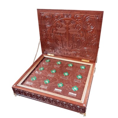 Reliquary Box Orthodox Carved Wooden Handcarved Icon Cross 17.91" | eBay