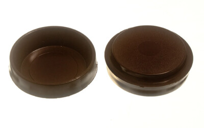 New 24 X Castor Cups Floor Protector Gliders Large Brown 60mm ...