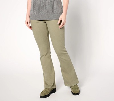 #AF 531 Denim & Co. Petite Easy Stretch Full Length Baby Boot Pant Size ...