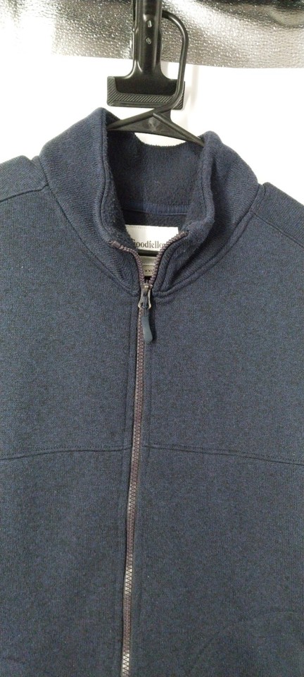 GOODFELLOW & CO Men’s Vest BLUE Polyester Size XXL Zipper Pockets Cozy ...