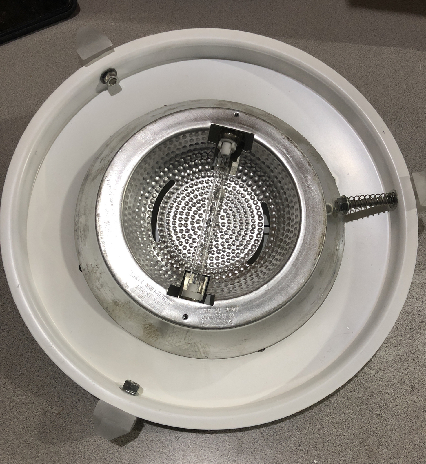 Craftmade Lighting - Spotted White Bowl Fan Light Kit (NEEDS WALL ...