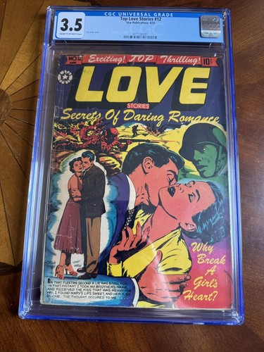 1953 Top Love Stories #12 LB Cole GGA War Romance Golden Age Cover CGC ...