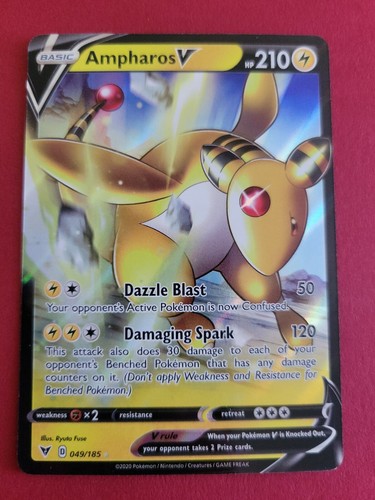 Pokémon TCG Ampharos V Vivid Voltage 049/185 Ultra Rare - Fast Shipping ...