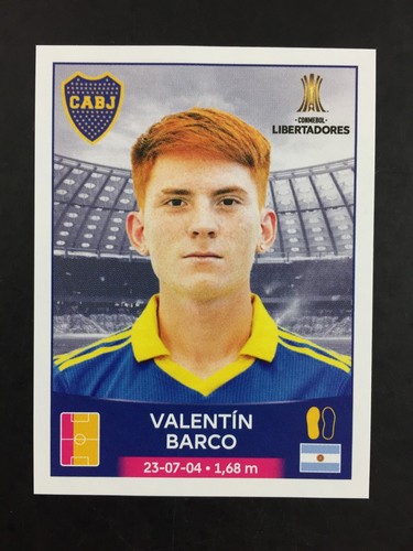 Valentin Barco Rookie RC Sticker Panini Conmebol Libertadores 2023 #349 ...