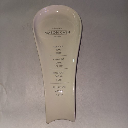Mason Cash Innovative Kitchen Stoneware White Spoon Rest With Measurements | eBay