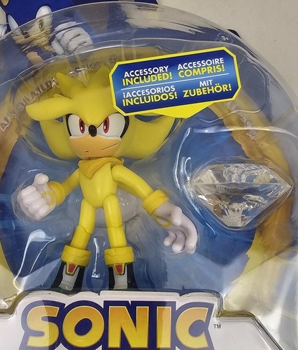 Sonic the Hedgehog SUPER SILVER 4" Action Figure White Emerald NEW RARE ...