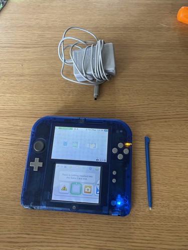 Nintendo 2DS Crystal Blue Console Limited Edition Tested Works 3DS DS ...