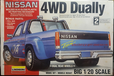 Lindberg 1/20 Nissan Datsun 4WD Dually Pickup D21 Hardbody Minitruck ...