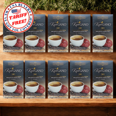 10 X Ganocafe Ganolicious 3 In 1 Ganoderma Extract Coffee 15 Sachet New ...