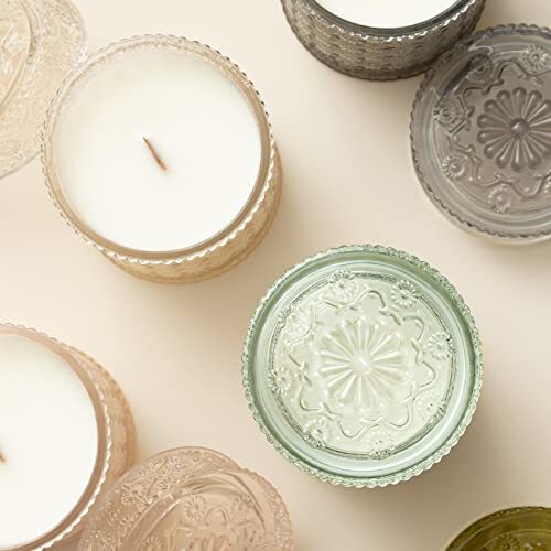 Sea Mint & Spruce Scented Candle Peppermint Candle Large Jar Candle ...