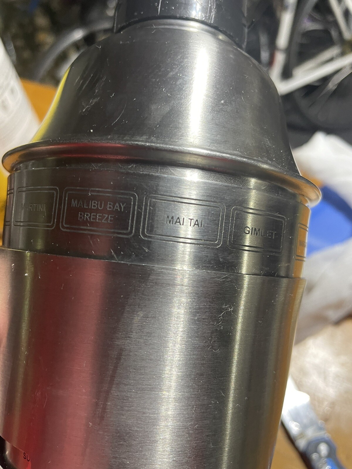 Cocktail Drink Mixer Metal Shaker with Recipes All Metal Sliding | eBay