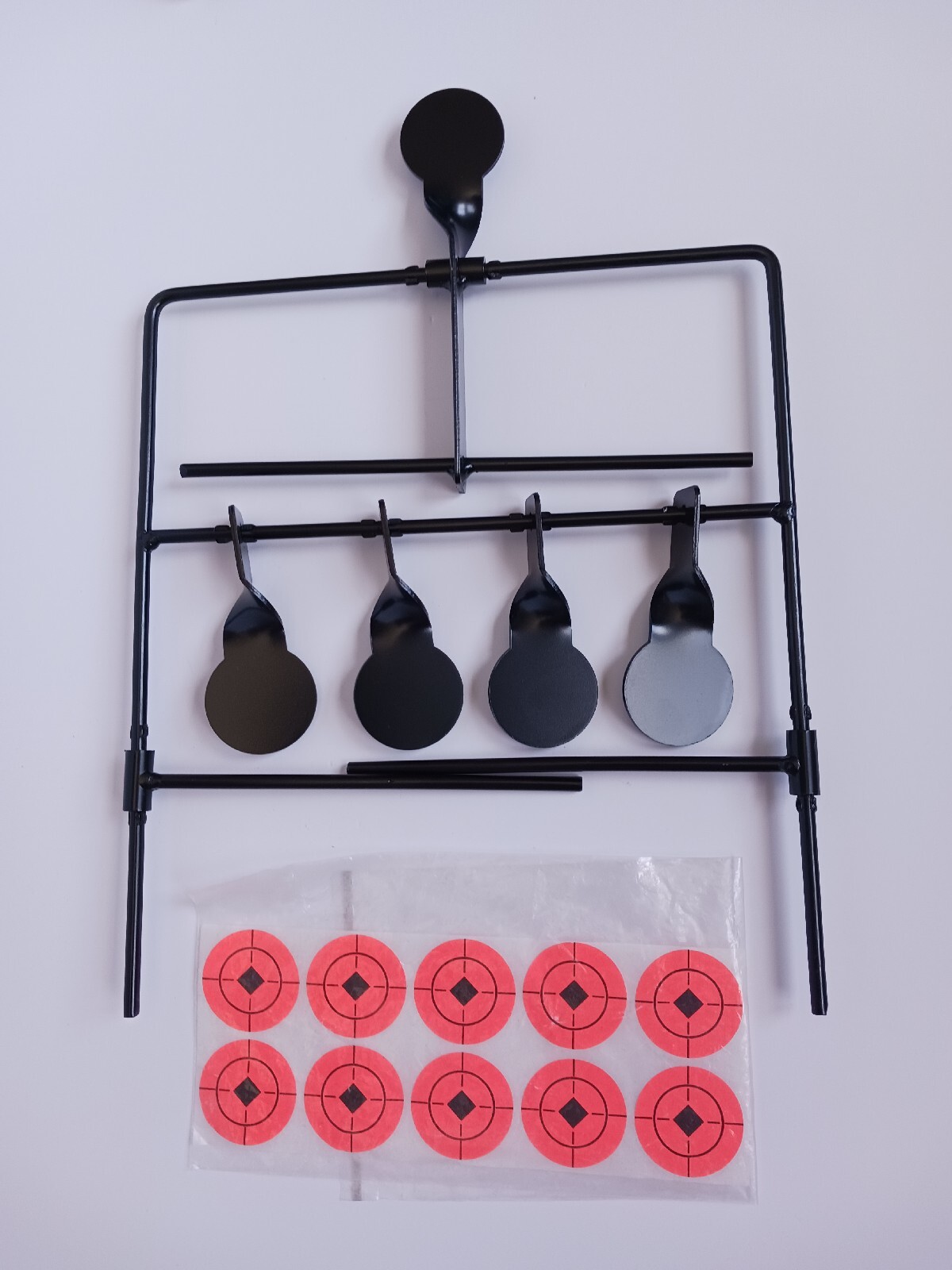 Steel Shooting Targets+5pcs Auto Reset Spinning Target Rifle Pistol ...