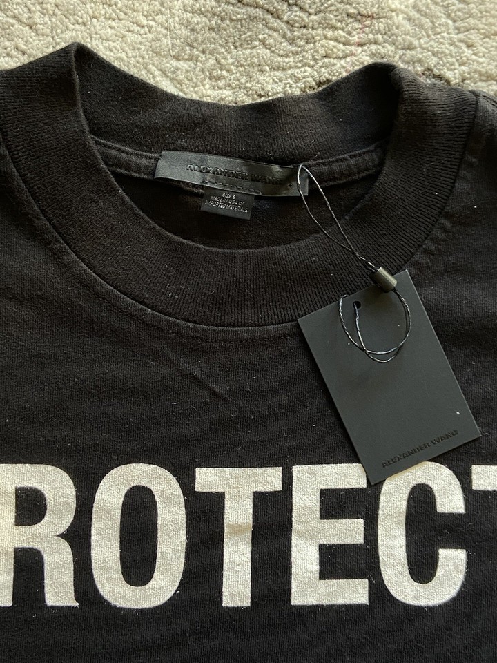 ALEXANDER WANG x TROJAN⚡️ NWT "Protect Your Wang" print oversize shirt ...