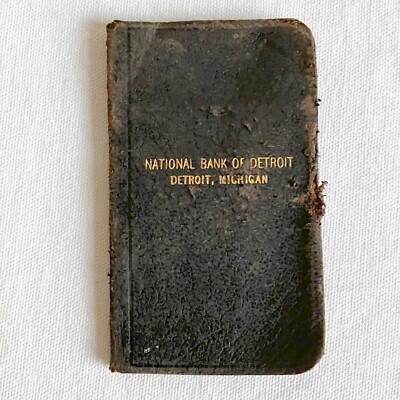 National Bank of Detroit Bankbook Full 1943 1953 Raymond Barker | eBay