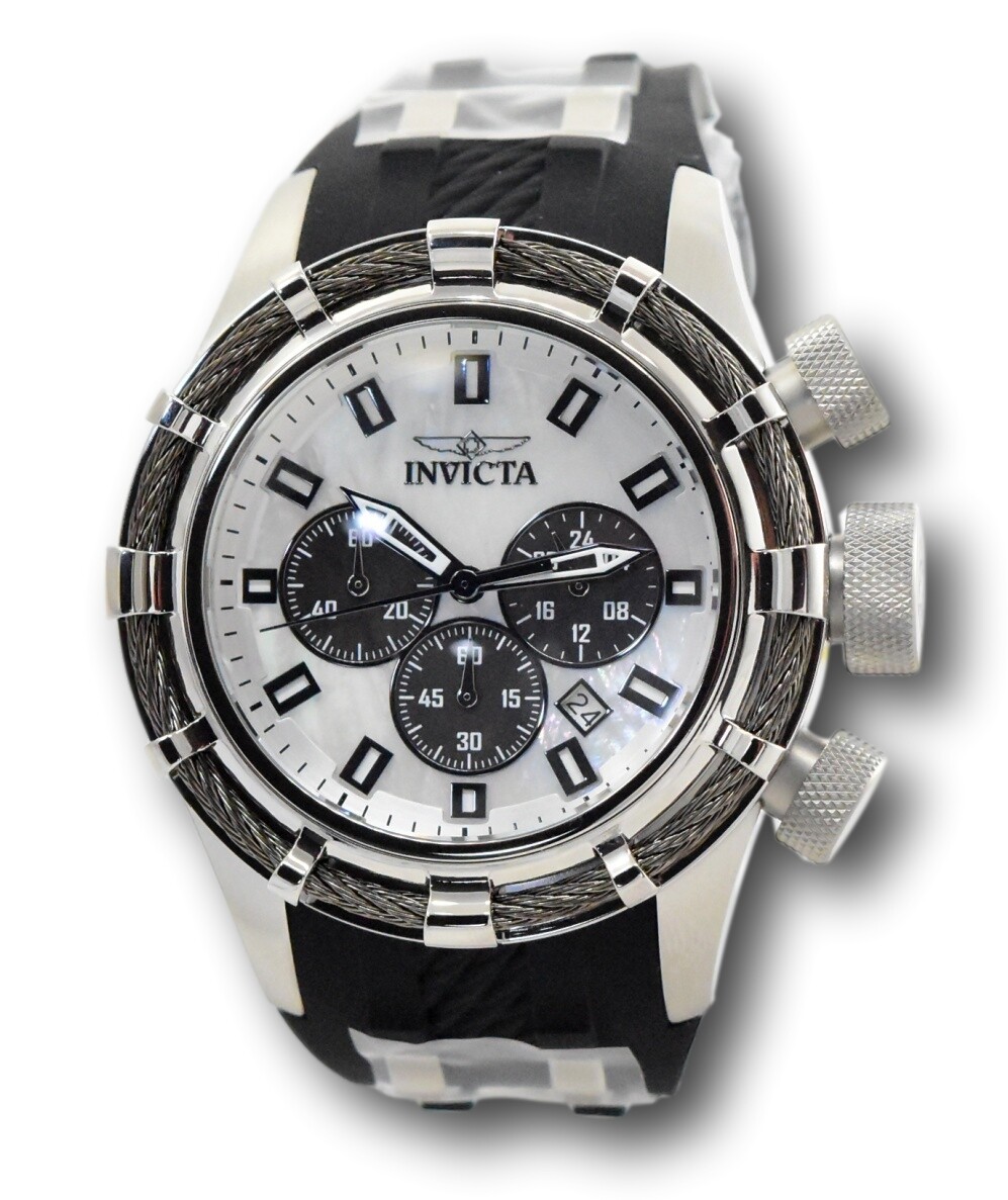 Invicta Bolt Sport Men's 50mm Mother of Pearl Panda Dial Chronograph ...