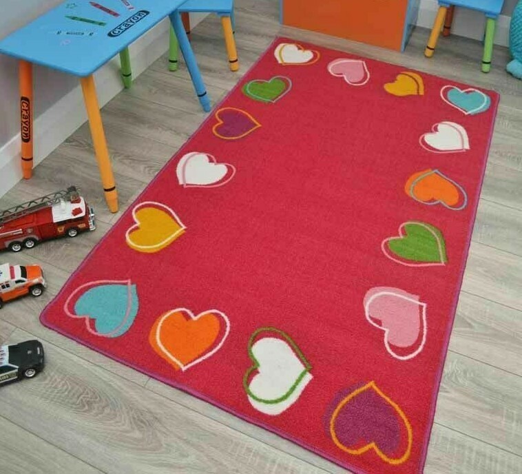 Kids Mat Rug Playroom Machine Washable Non Slip Safety Nursery Children ...