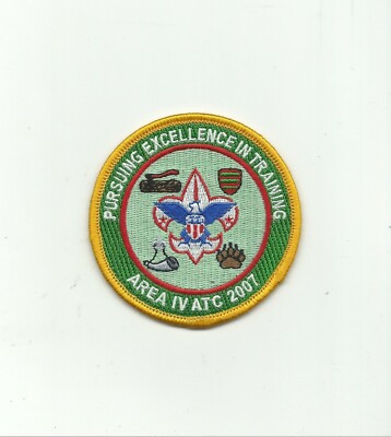 SCOUT BSA 2007 AREA IV ATC TRAINING PATCH WOOD BADGE JR LEADER ...