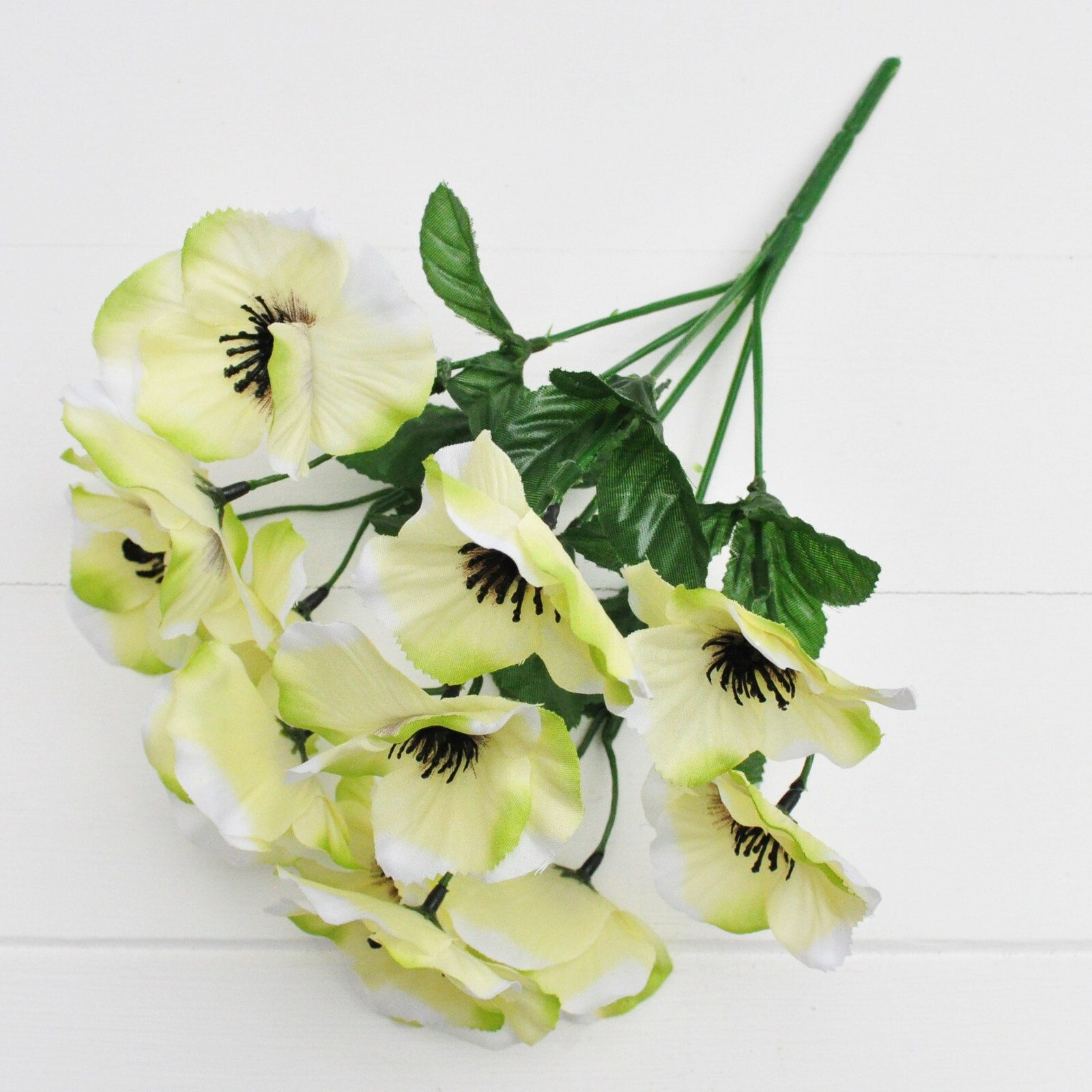 ARTIFICIAL SILK FLOWERS PANSY BUNCH 6 COLOURS Home Wedding Outdoor | eBay