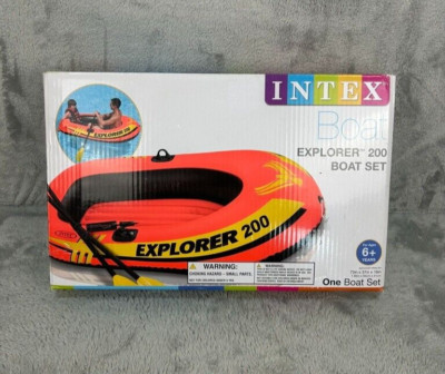 Pre-Owned Intex Explorer 200 Inflatable Boat Set w/ Oars Great ...