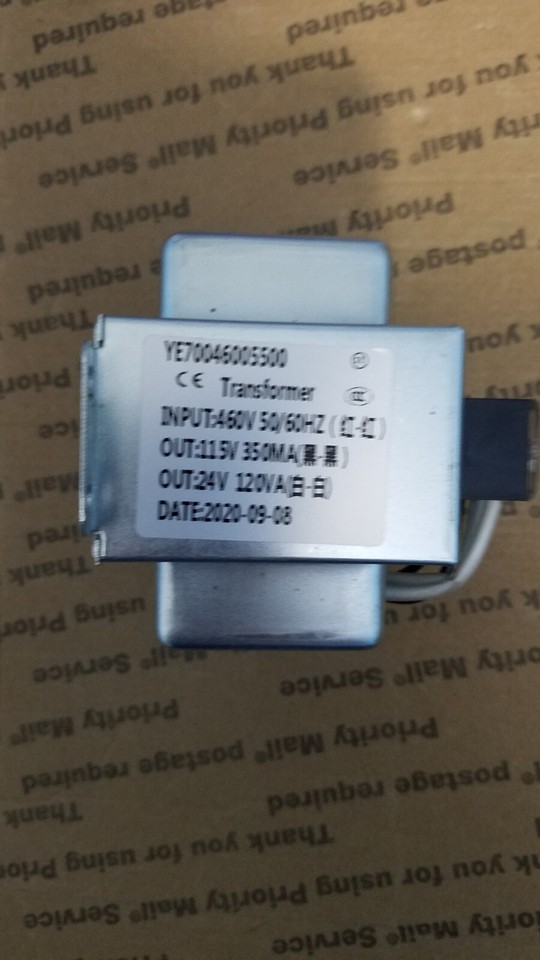 Dual Output Transformer 460v 50/60HZ 115V 350MA 24V 120VA YE70046005500 ...