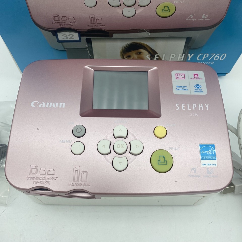 New CANON SELPHY CP760 Compact Photo Printer ~ PINK Special Edition ...