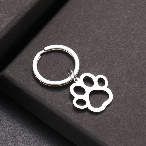 Dog Cat Paw Keychain Metal Badge Bear Foot Keyring for Car Home Keys ...