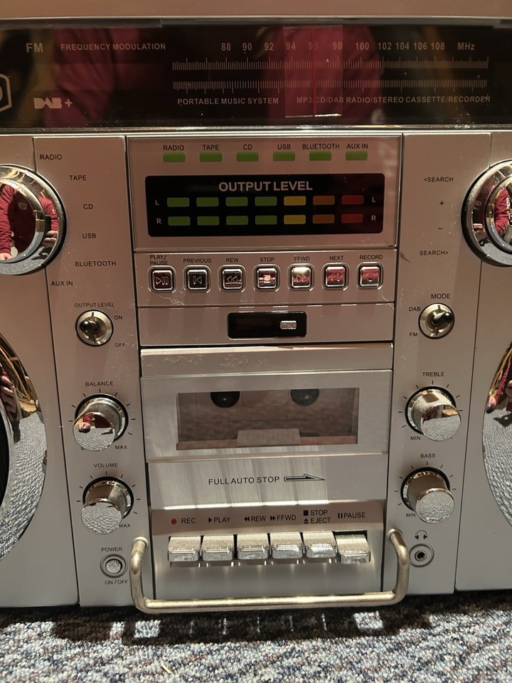 GPO Brooklyn Boombox Retro DAB Radio Bluetooth CD Cassette Player | eBay UK