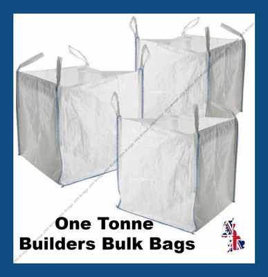 One 1 Tonne FIBC Ton Dumpy Jumbo Bags Builders Garden Rubble Aggregate ...