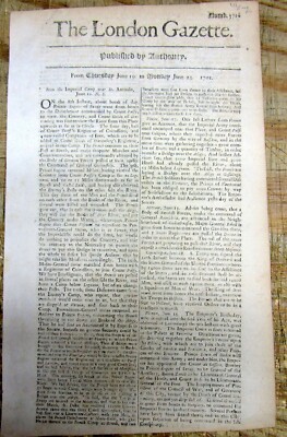 1701 newspaper w AD for William Shakespeare play THE MERCHANT OF VENICE ...
