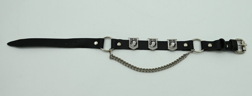 "HOT LEATHERS" Adjustable Black Leather Boot Chain POW MIA Design | eBay