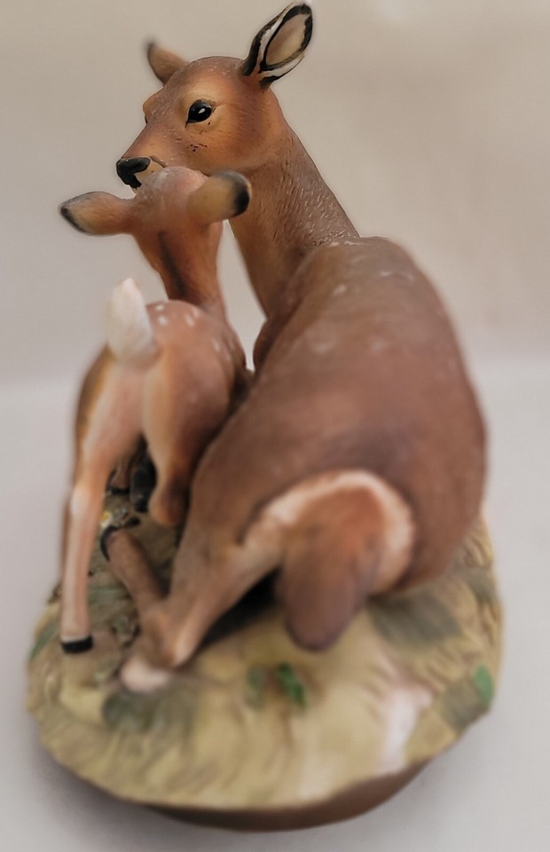 Homco Masterpiece Porcelain “Sweet Deer, Fawn With Mother” Vtg 1979 (6B ...