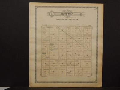 North Dakota, Barnes County Map, c1909, Uxbridge Township, Y6#12 | eBay
